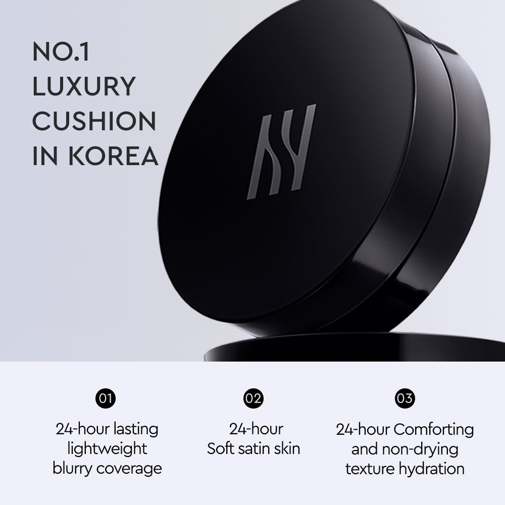 HERA Black Cushion Foundation Puff*2(Compatible with Skin Glow Cushion ...